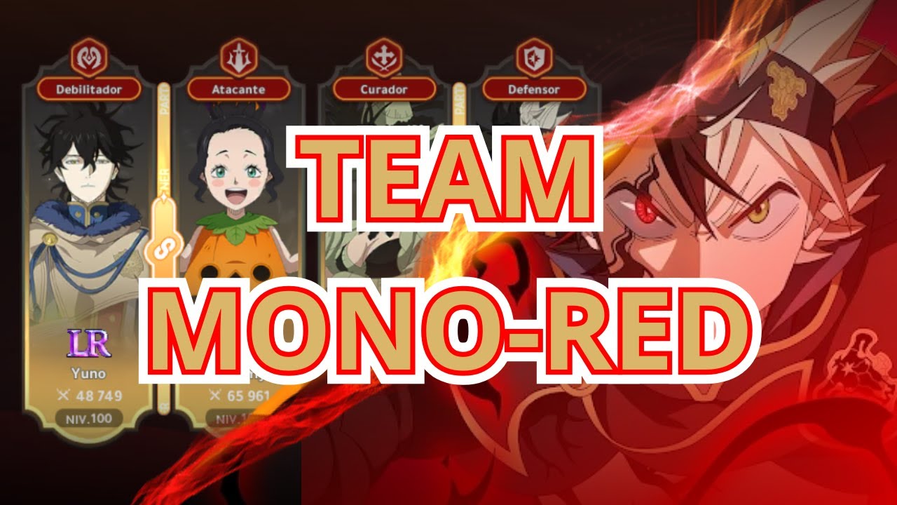 Cómo hacer funcionar al team mono-red - Black Clover Mobile - YouTube