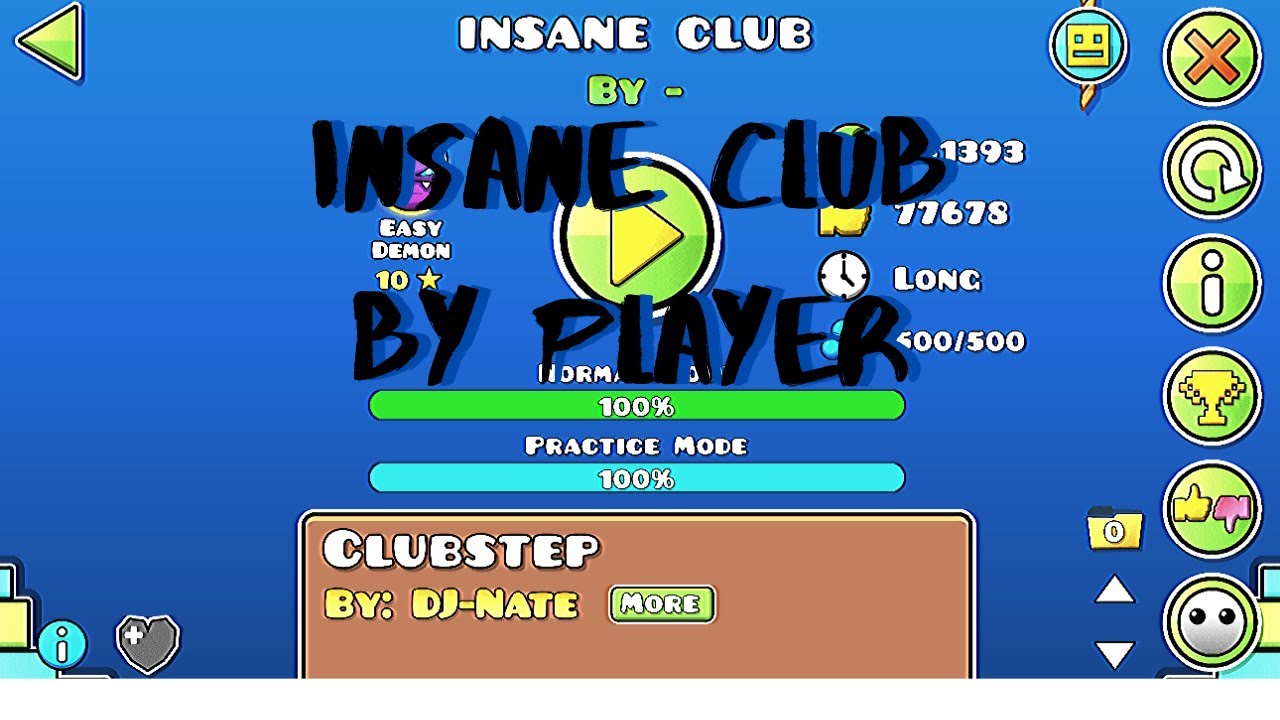 [Geometry Dash] Insane Club by Player [EASY DEMON] [GD 2.1] - YouTube