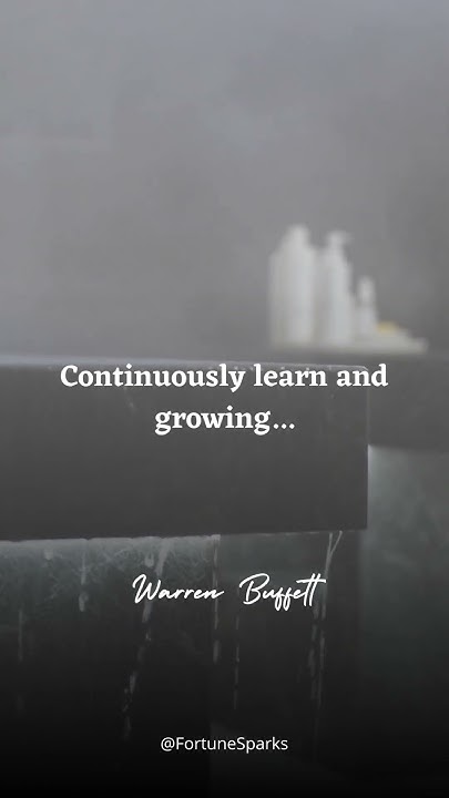 Unlock Your Fortune Inspiring Quote By Warren Buffett Youtube