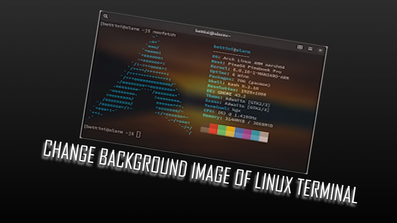 How to change the background of your Kitty Terminal on Arch Linux in ...