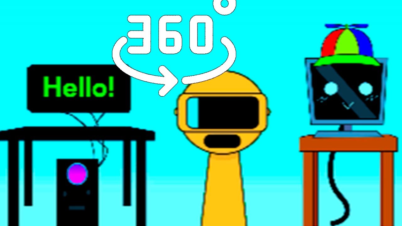 360º VR Mr. Fan Computer Pyramixed Incredibox Sprunki - YouTube