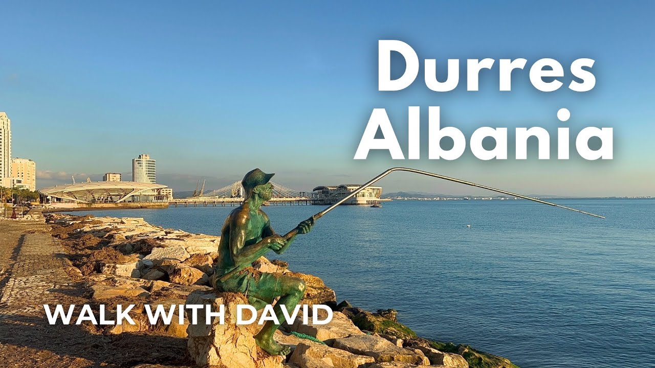 Walking Tour in Durres, Albania | November sunny Day | Historical city ...