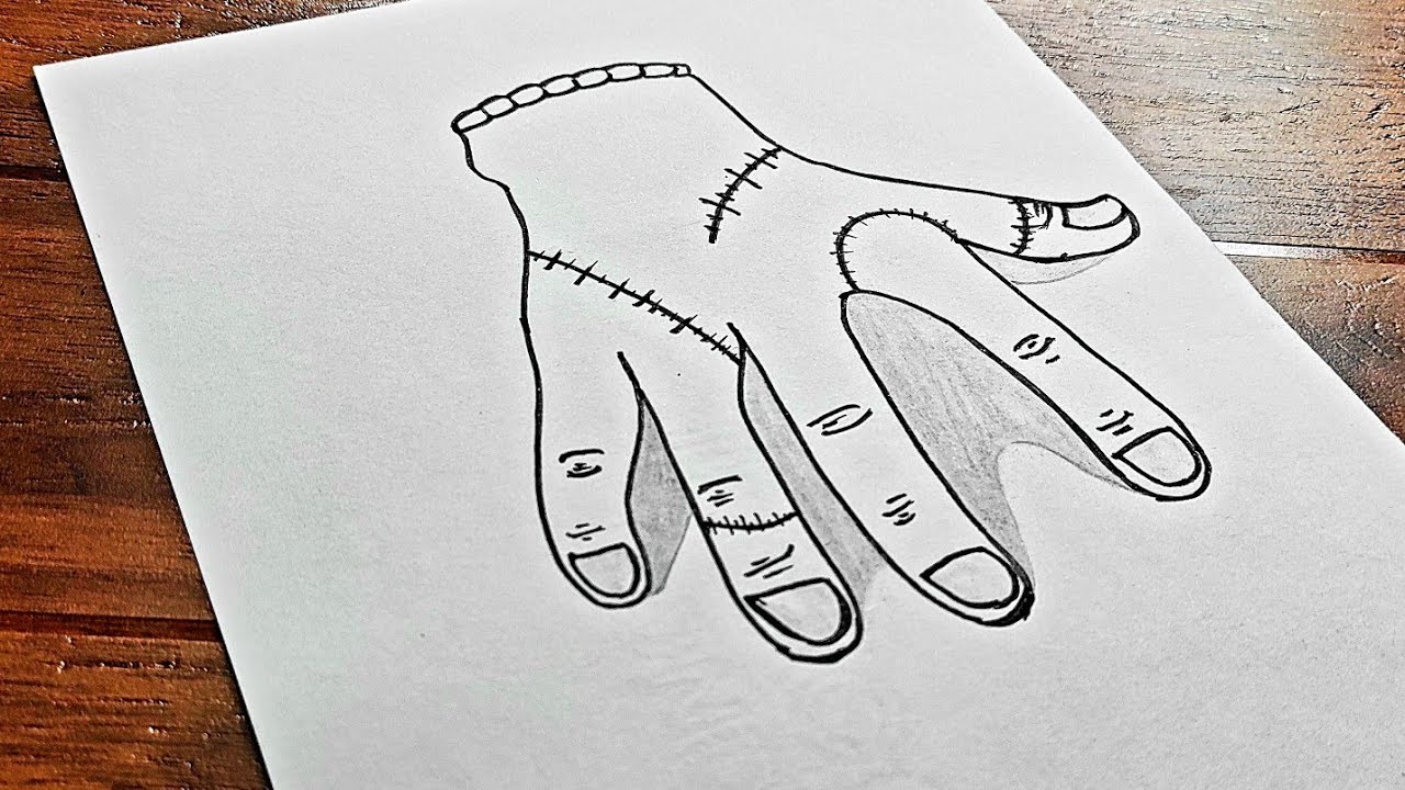 How to Draw Thing | Netflix Wednesday - YouTube