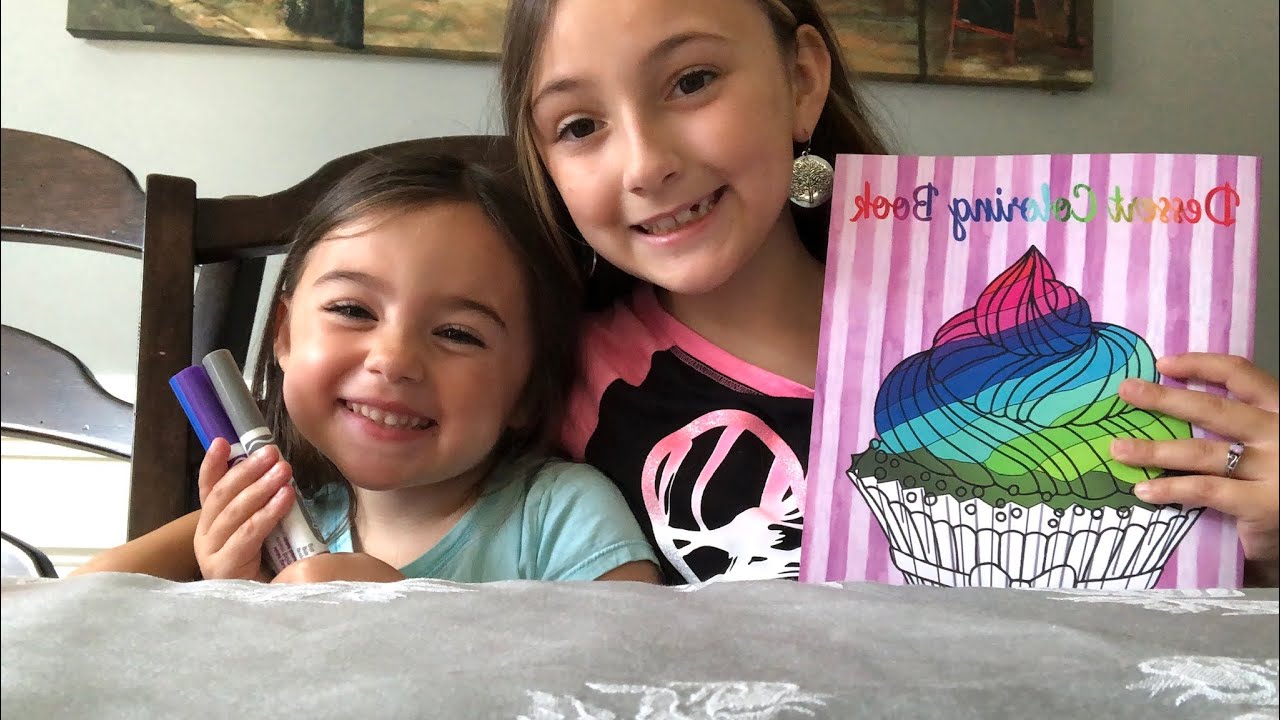 3 Marker challenge with desert coloring book and markers with my little ...