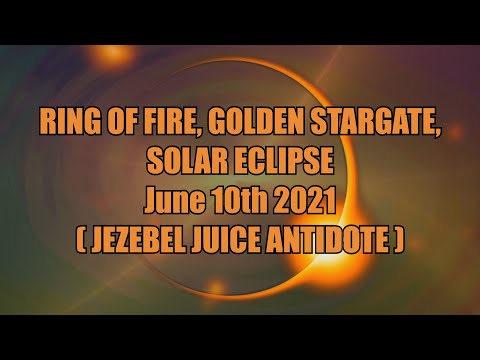 Ring of Fire, Golden Stargate, Solar Eclipse June 10th 2021 > Magenta Pixie