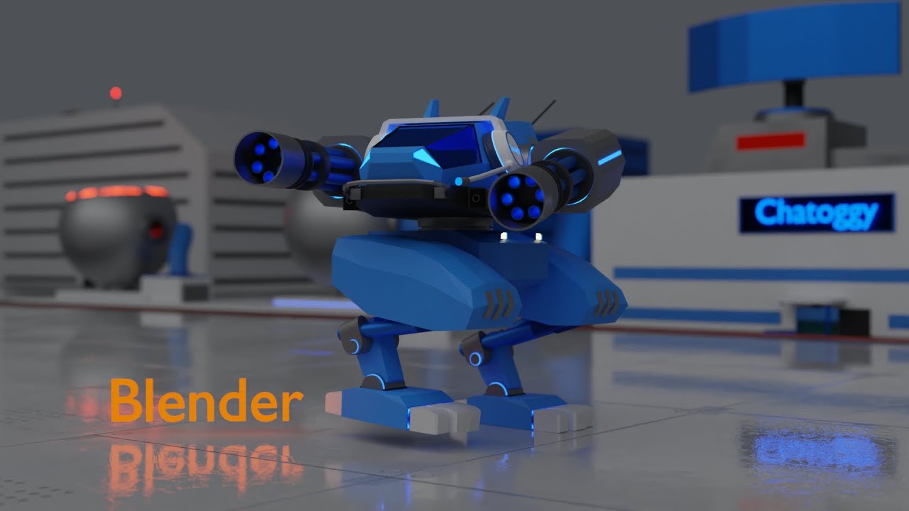 Blender Animation Daco ยิงปืน (Render Cycles) - YouTube