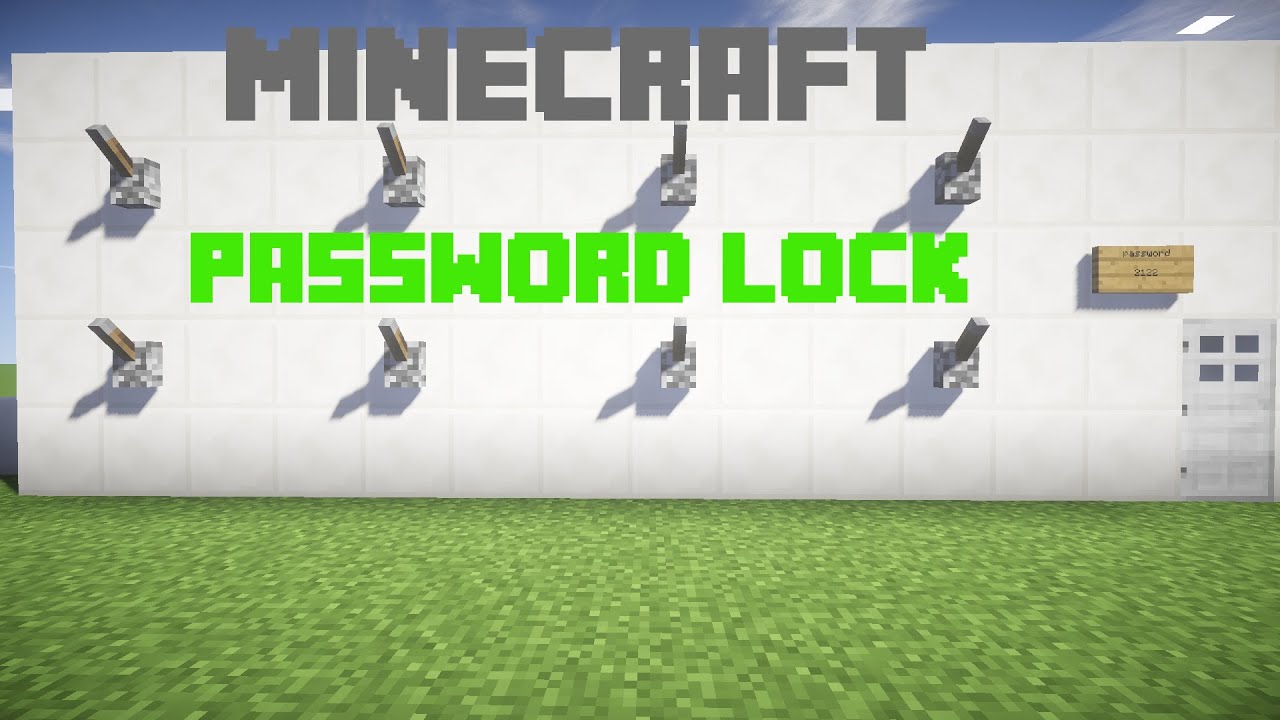 Minecraft | Password lock (easy) - YouTube