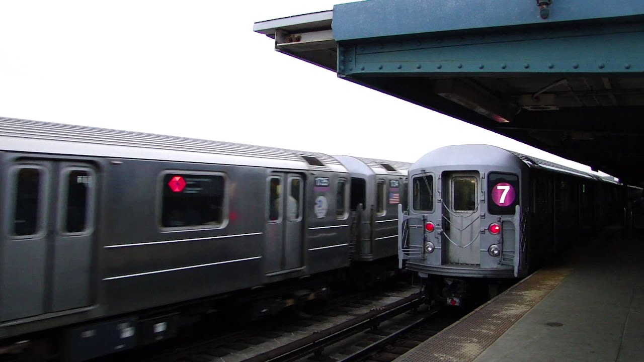 R62A (7) leaving and express R62A (7) at 46th Street (2-22-13) - YouTube