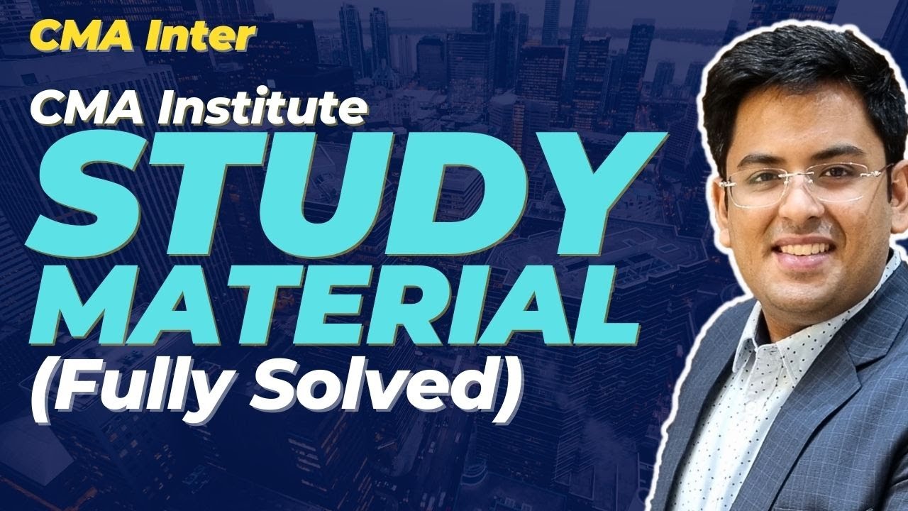 CMA Study Material - Fully Solved | Introduction - YouTube