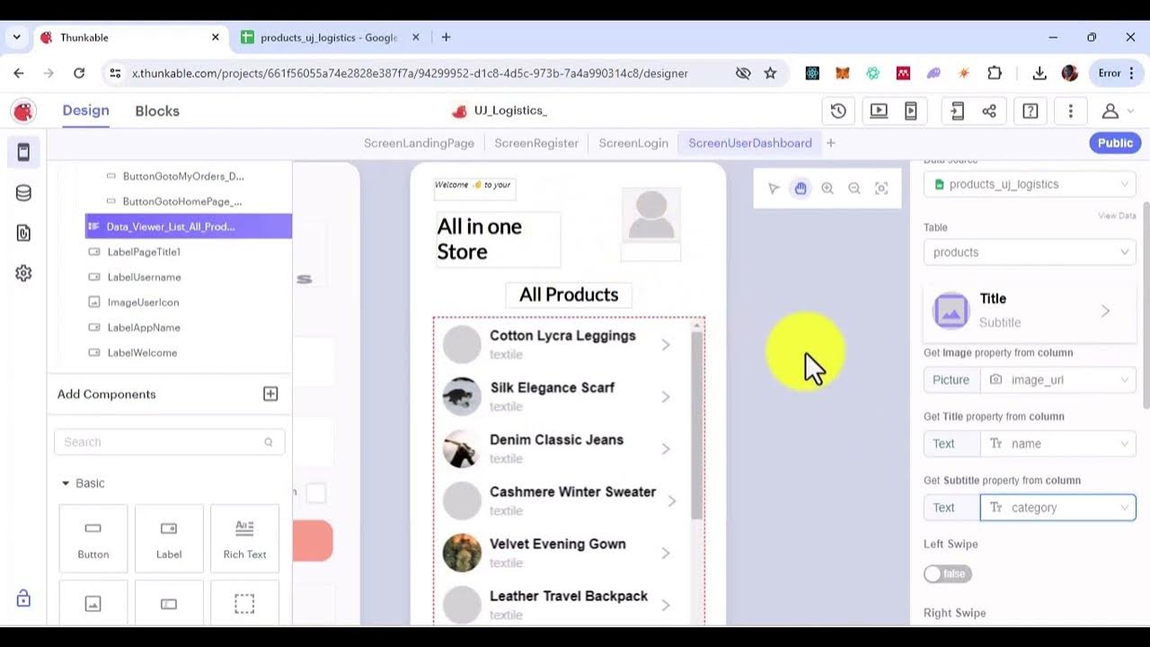 Designing the Bottom Navigation Bar of the User Dashboard using Thunkable (1 of 2) - YouTube