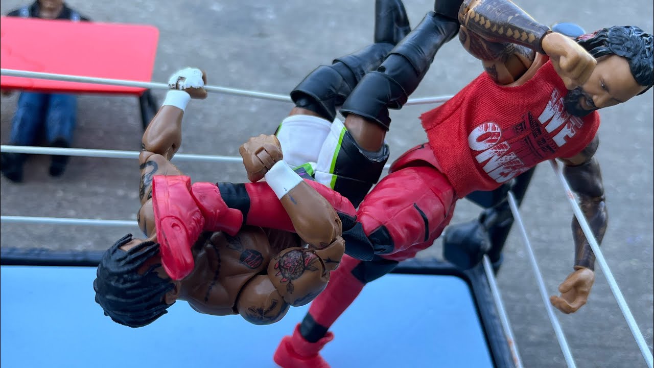 Jimmy Uso vs Geoff Charles Action figure match! - YouTube