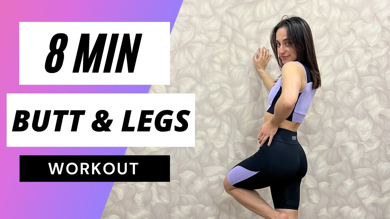 8 MIN ALL STANDING BUTT & LEGS WORKOUT/NO EQUIPMENT/NO REPEAT/ FOLLOW ...