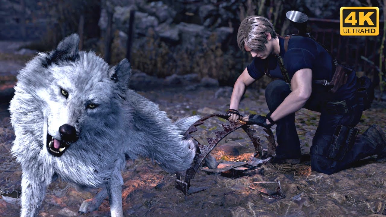 Leon saves the dog | RESIDENT EVIL 4 REMAKE - YouTube