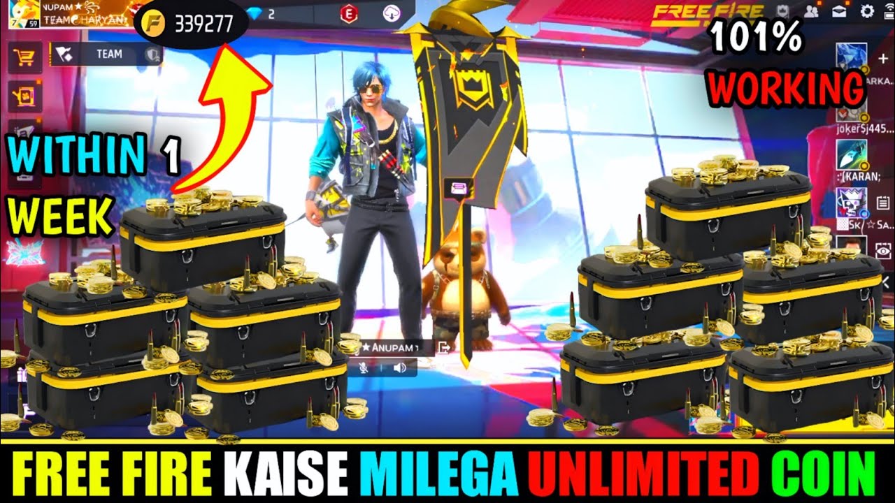 how to increase free fire coins !! free fire mein jyada coins kaise ...