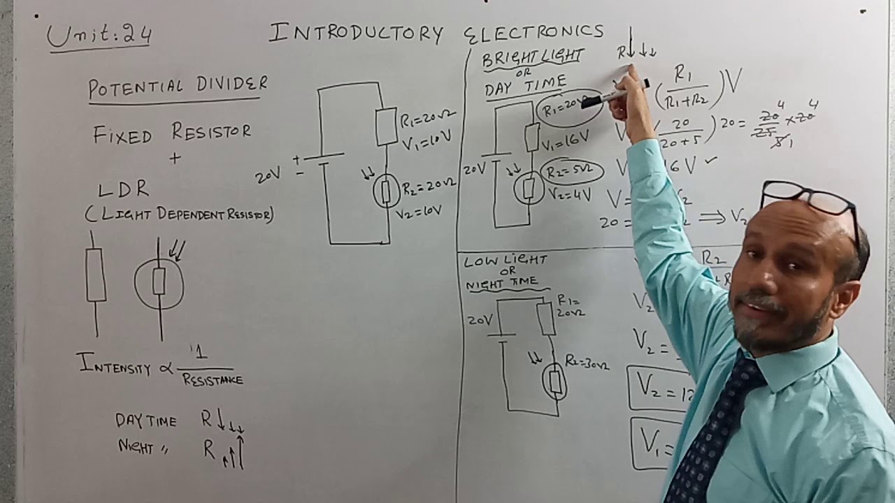 U-O-Level Physics Unit 24 - Potential Divider with LDR (Light Dependent ...