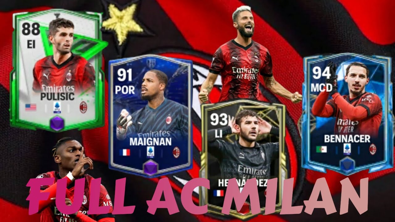 ¡El Mejor Full AC Milan Actual en FC Mobile 24!🇮🇹🔴⚫ - YouTube