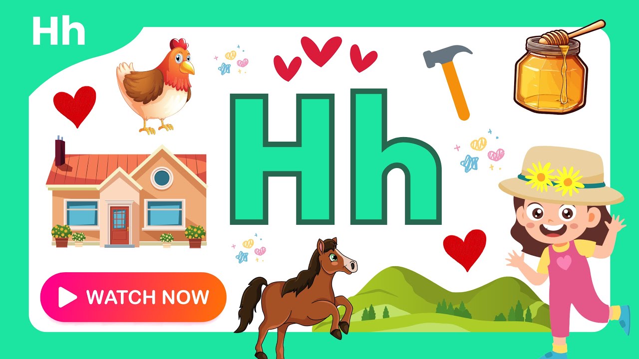 Letter H for Kids | Learn the "H" Sound with Fun Words & Tracing - YouTube