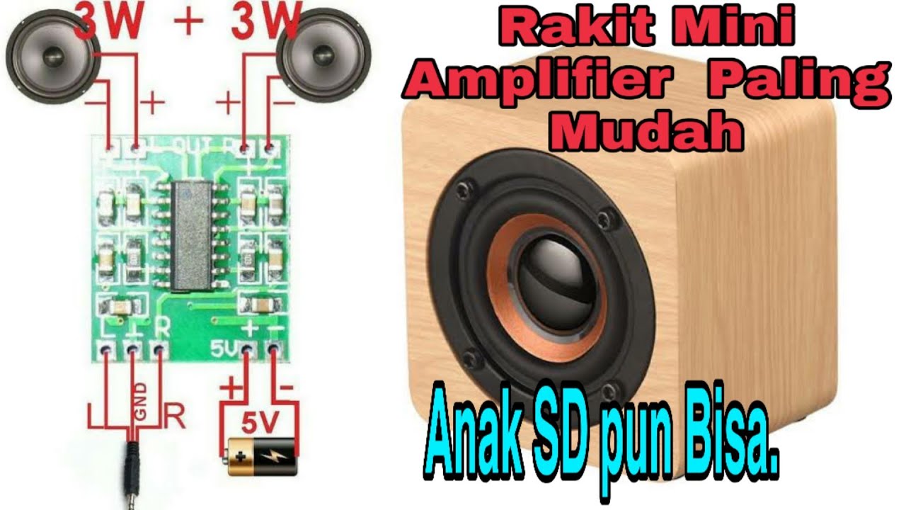DIY Mini Amplifier (15ribu Full Bass) - YouTube