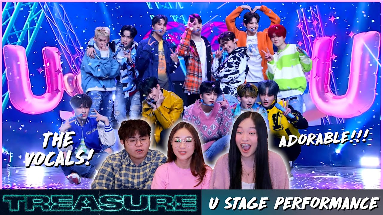 TREASURE - 'U' STAGE PERFORMANCE REACTION VISUALS & VOCALS!!! 💙💖 ...