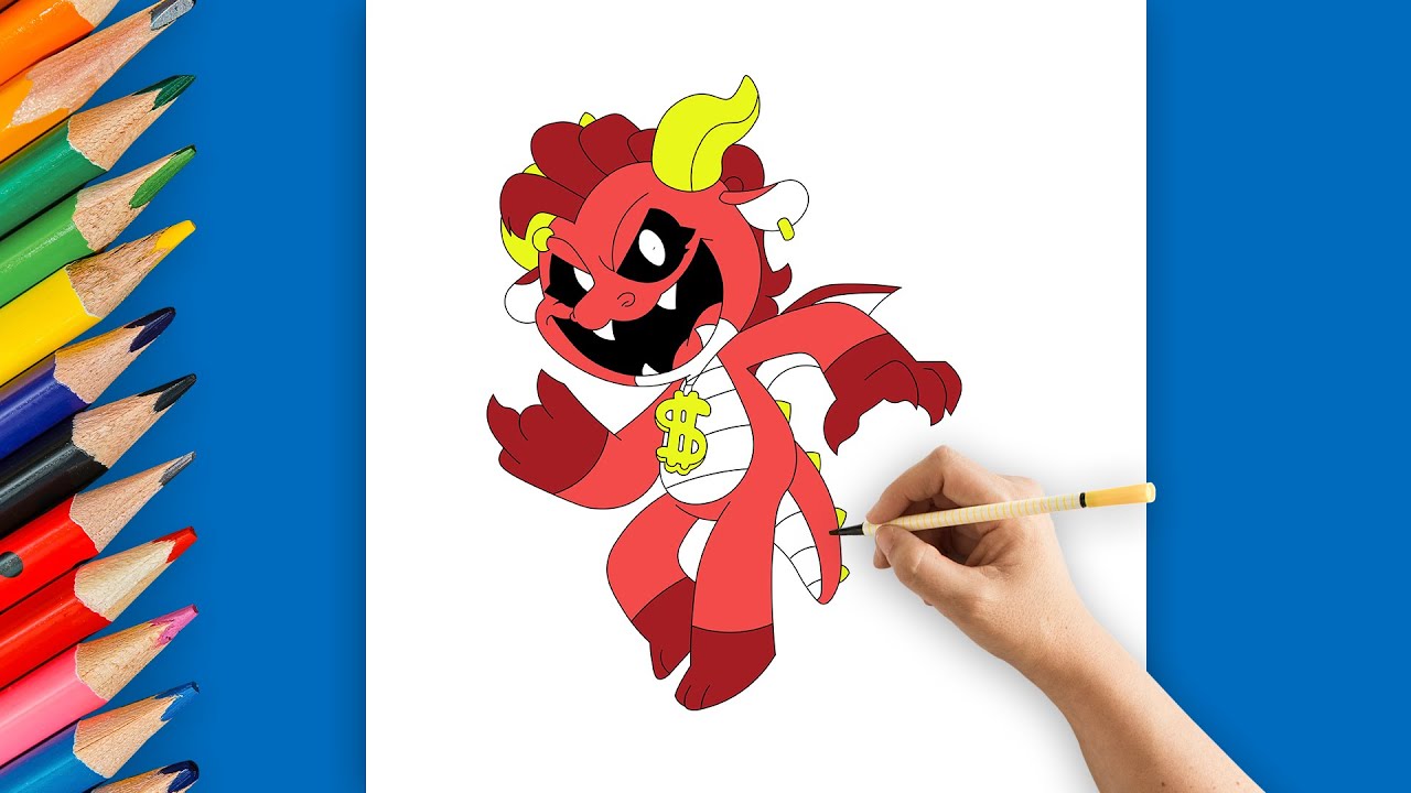 How to draw Simon Smoke | Nightmare Smiling Critters | Poppy Playtime ...