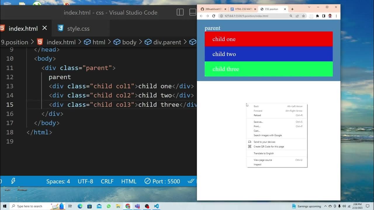 css position flexbox - YouTube