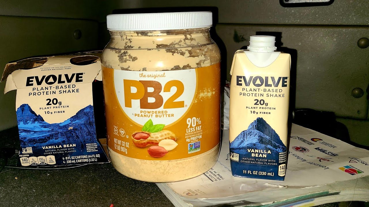 evolve protein shake, with PB2. Powdered peanut butter. protein shake ...