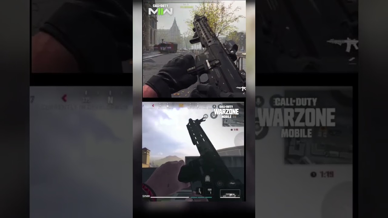 ANIMATION RELOAD GUN WARZONE MOBILE VS MW2 - YouTube