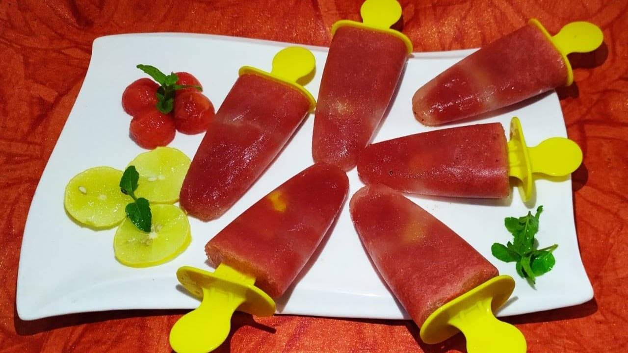 Watermelon icecream/How to make Watermelon Popsicles/ homemade popsicle ...