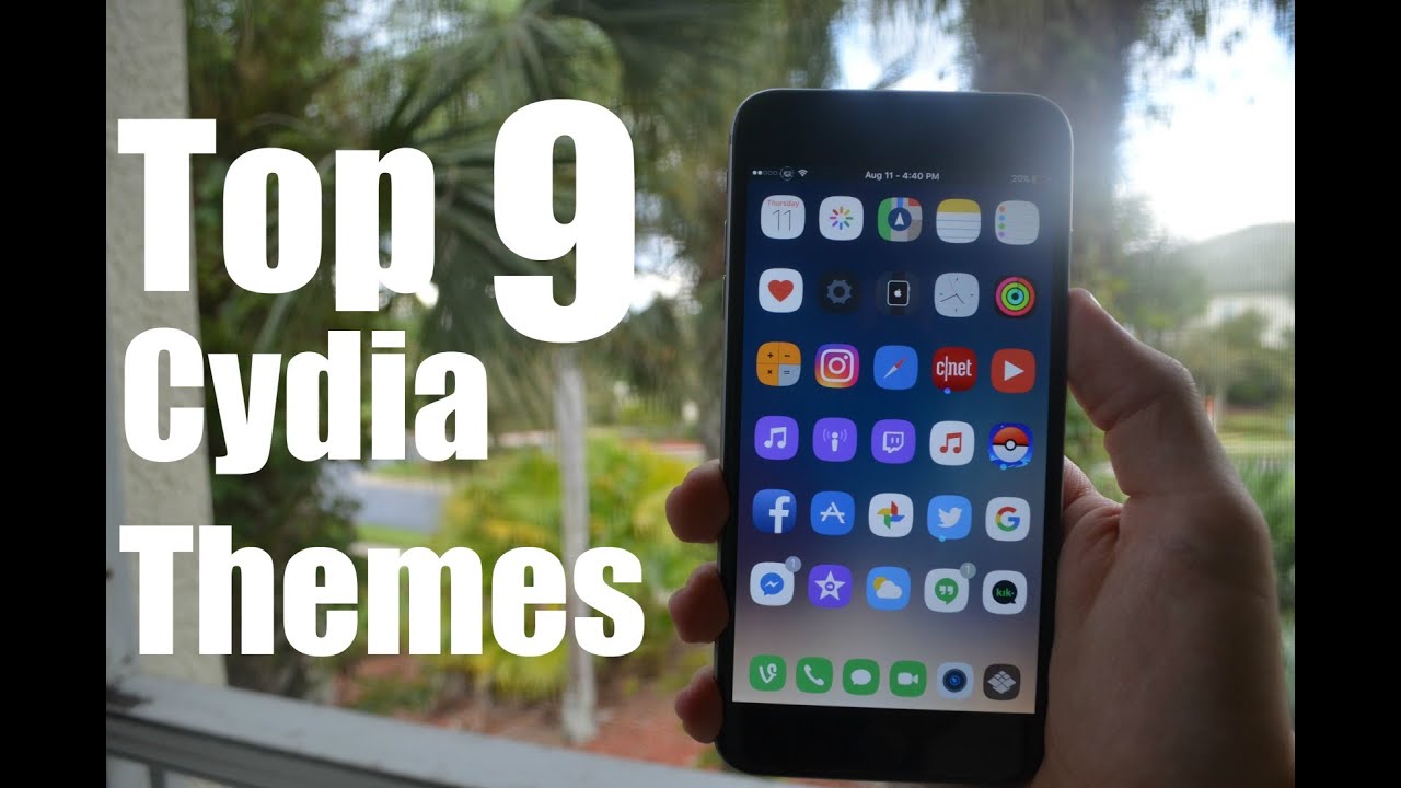 Top 9 Cydia Jailbreak Themes For IOS 9.3.3 - YouTube