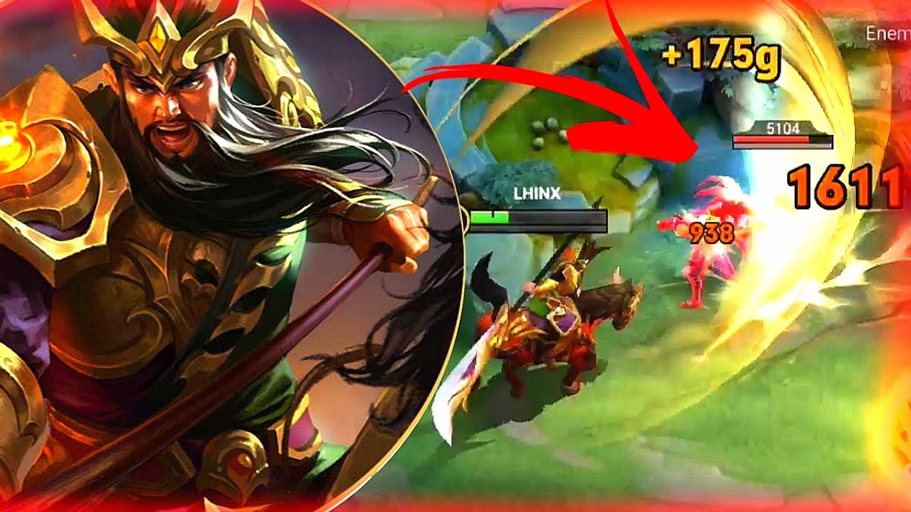 GUAN YU INSANE DAMAGE (BUILD) | HONOR OF KINGS - YouTube