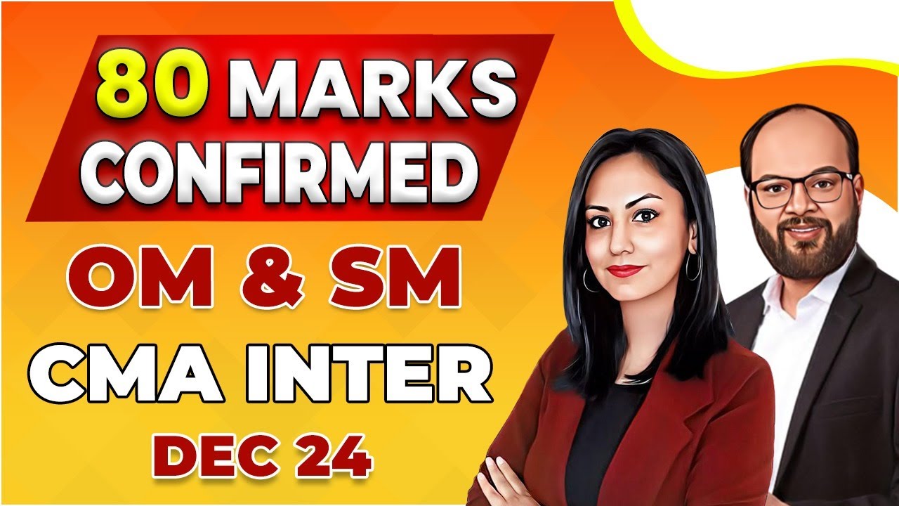 80 Marks Confirmed OMSM | CMA Inter Dec 24 | How to Pass OMSM Exam ...