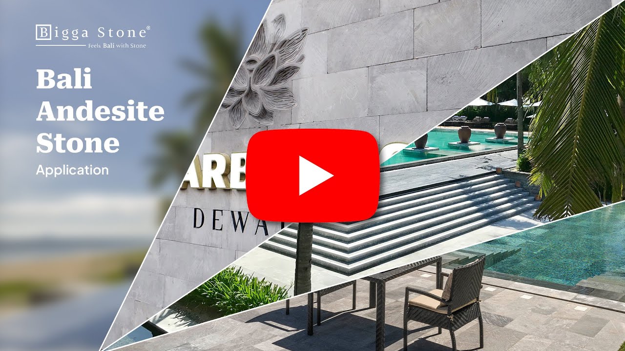 The Elegant Bali Gray Andesite - Andesite Tiles Indonesia - Bali Stone (BiggaStone.com) - YouTube