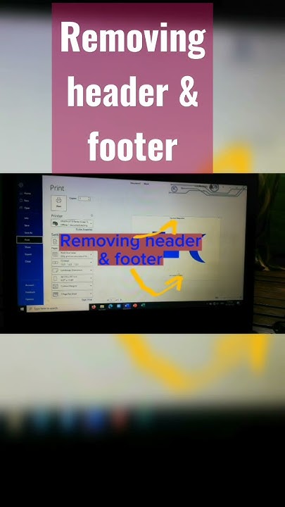 Easy removing of header and footer tutorial - YouTube