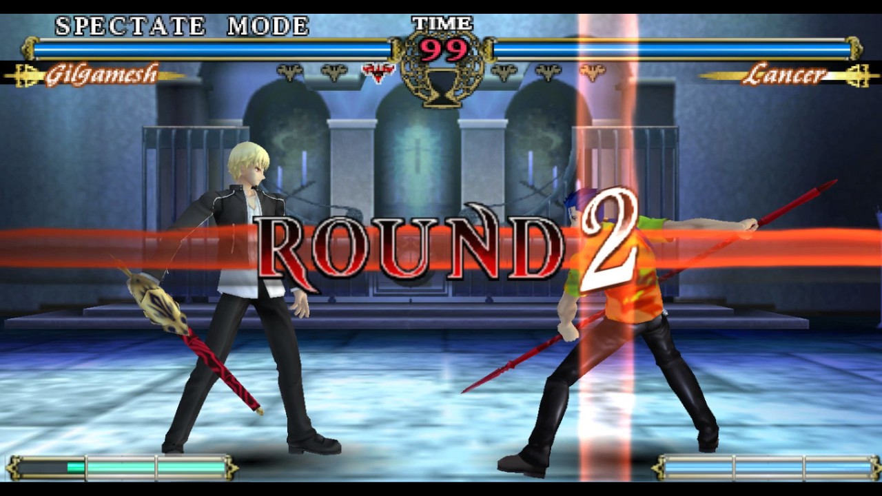 Fate Unlimited Codes PSP - Gilgamesh vs Lancer (++) - YouTube