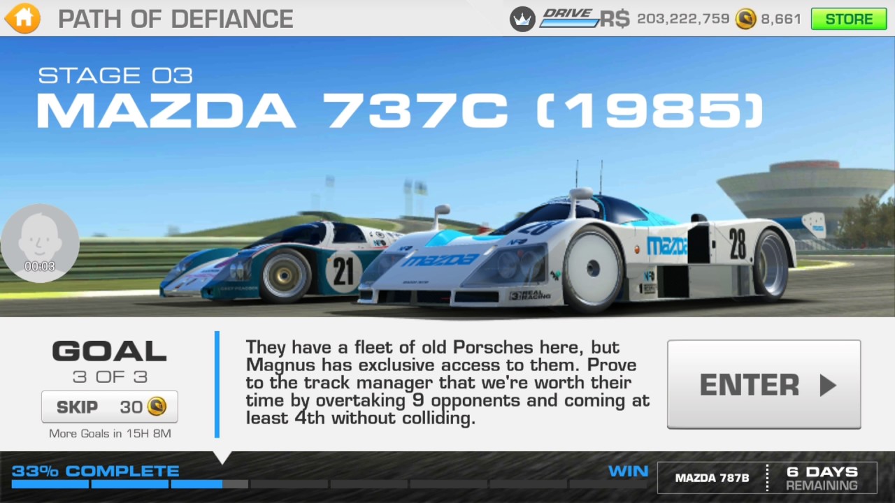 Real Racing 3 RR3 Path Of Defiance Mazda 787B Stage 03 - YouTube