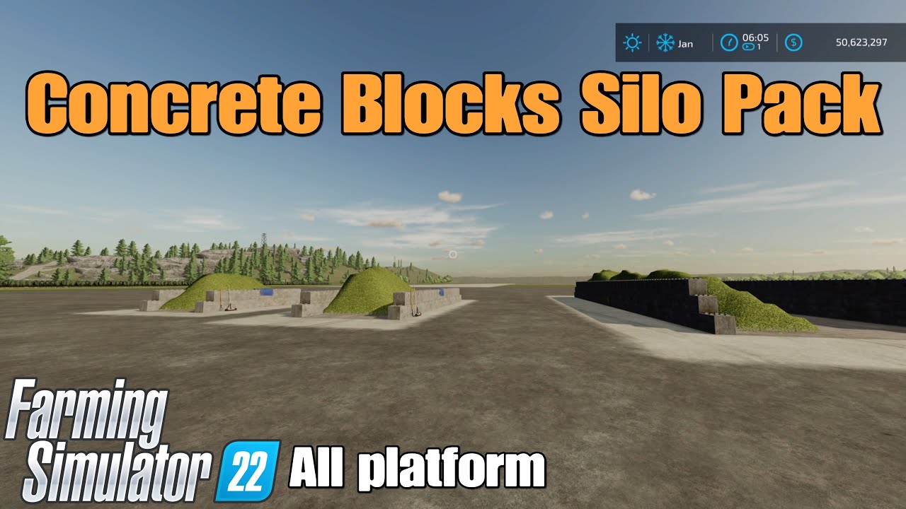 Concrete Blocks Silo Pack. / FS22 mod for all platforms - YouTube