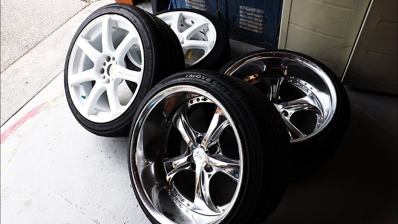 Trying to fit large Japanese wheels on my Camaro - YouTube