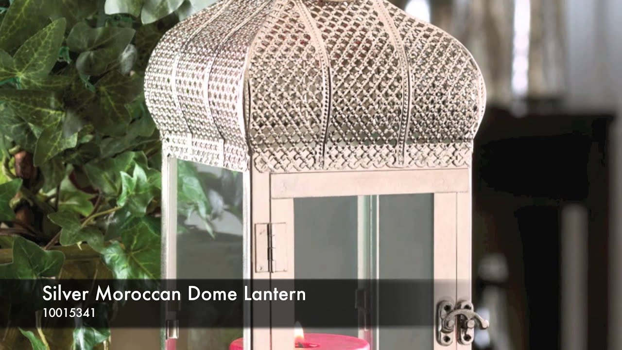 Silver Moroccan Dome Lantern - 10015341 - YouTube