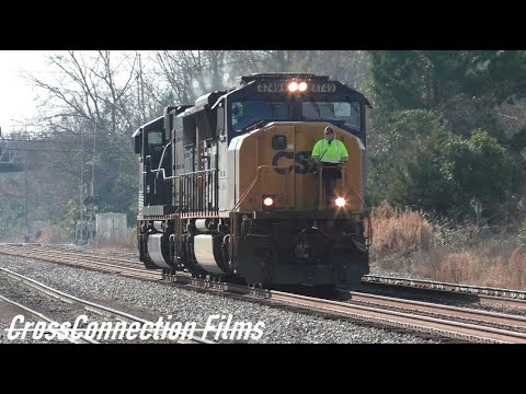 CSXT X409-22 Lite Engines 4749 SD70MAC Flared & 4565 SD70MAC NB - YouTube
