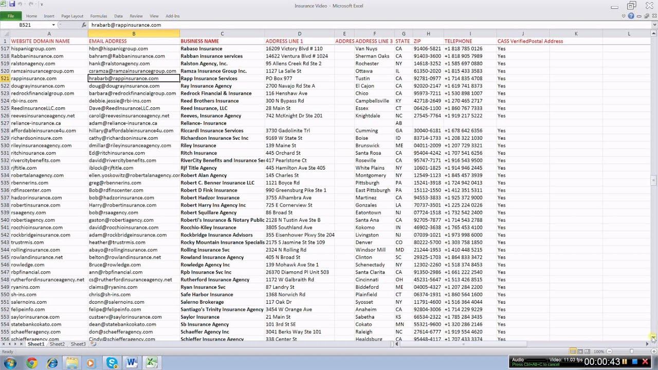 Insurance Brokers and Agents Email Mailing List - 2019 - YouTube