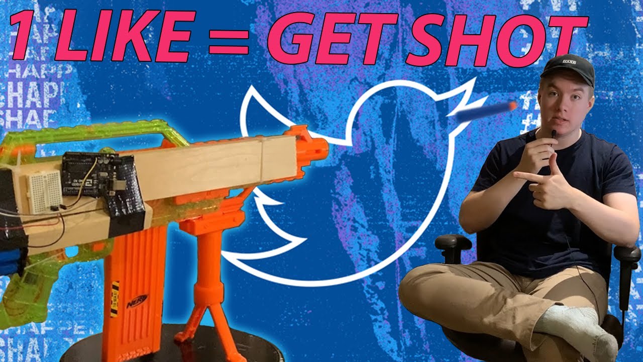 Robot That Shoots Me For Using Twitter - YouTube