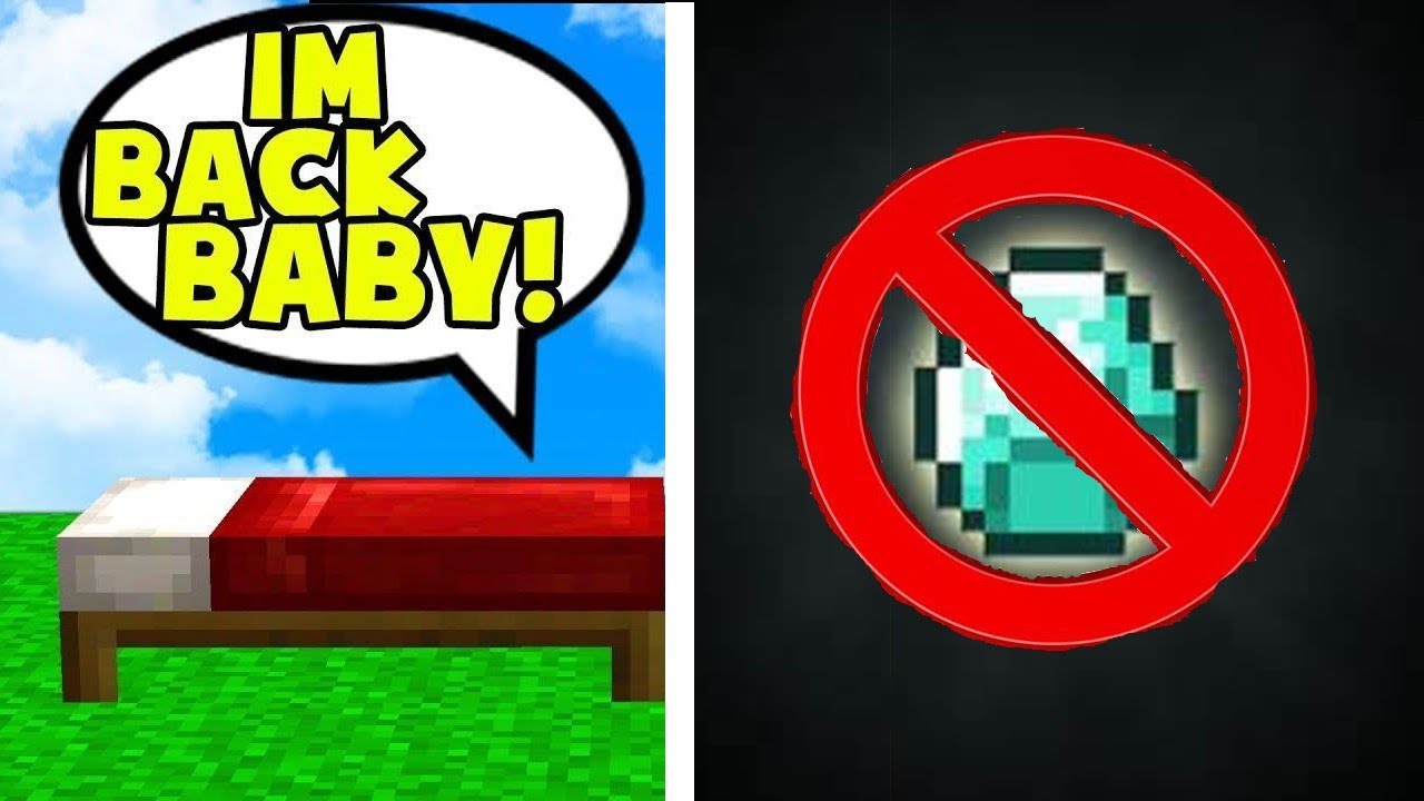 Playing Minecraft BEDWARS with no DIAMONDS - YouTube
