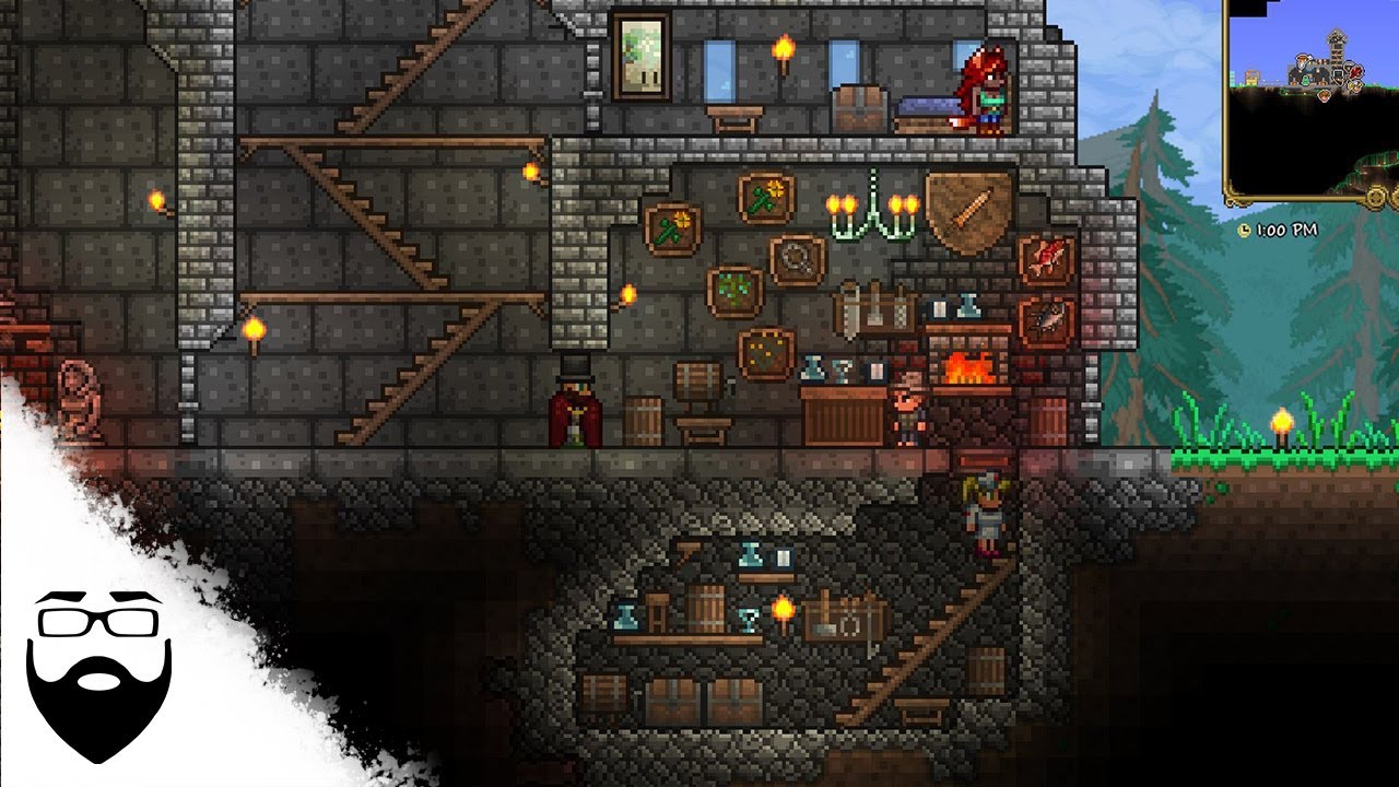 Terraria lets play ep4 - A princess a goblin and a brave kitchen! - YouTube