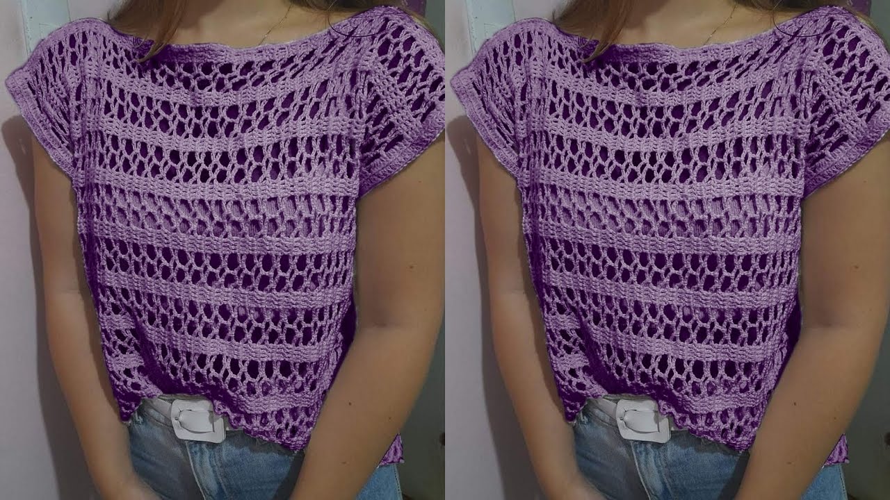 Wow Super Cute Crochet Summer Top Blouse Tunic top Crop top Pattern ...