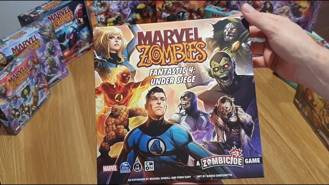 Marvel Zombies Devourer Pledge - Unboxing: Fantastic 4: Under Siege ...