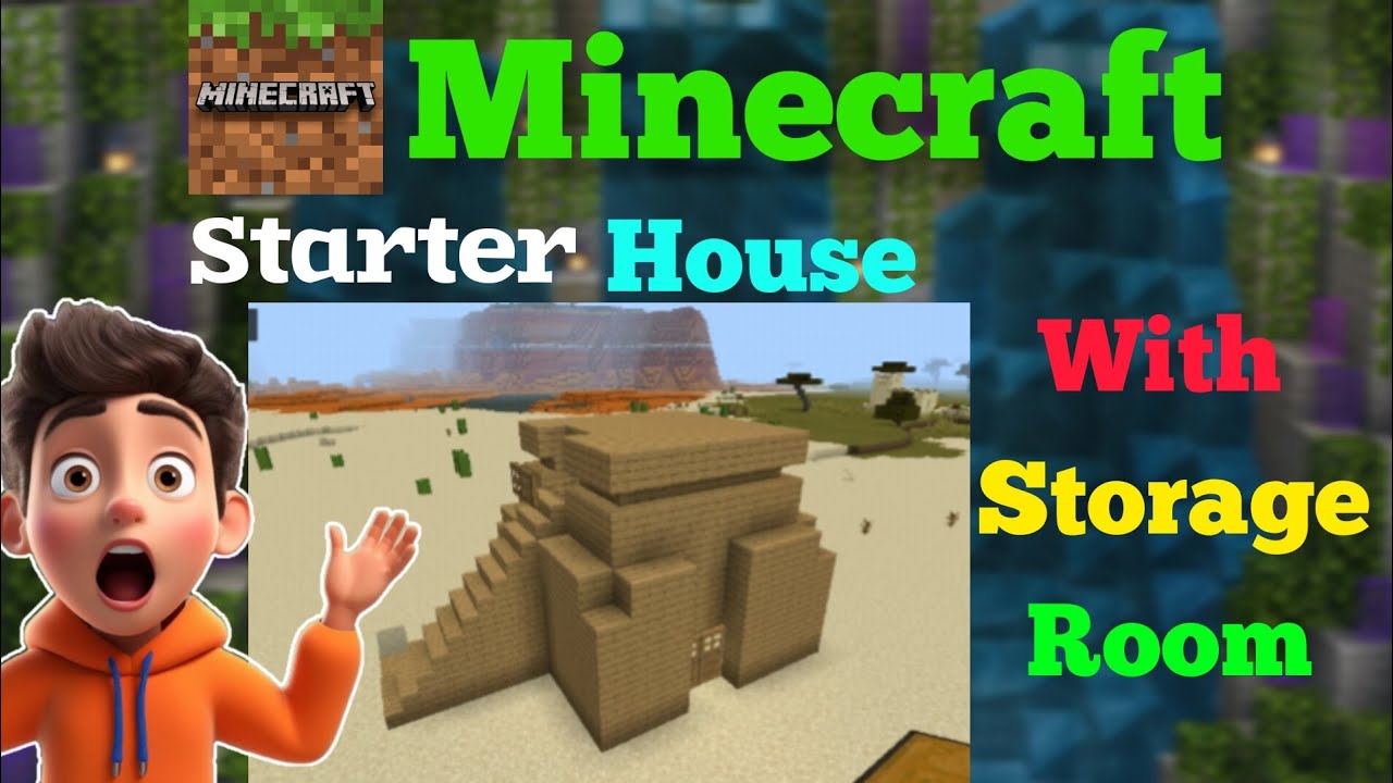 MINECRAFT Starter house || minecraft starter house with storage room ...