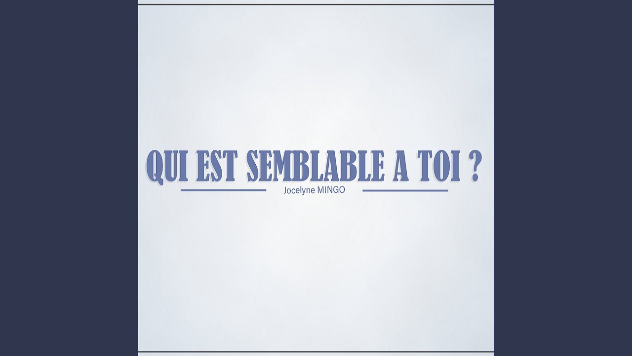 QUI EST SEMBLABLE A TOI ? YAHWEH - YouTube