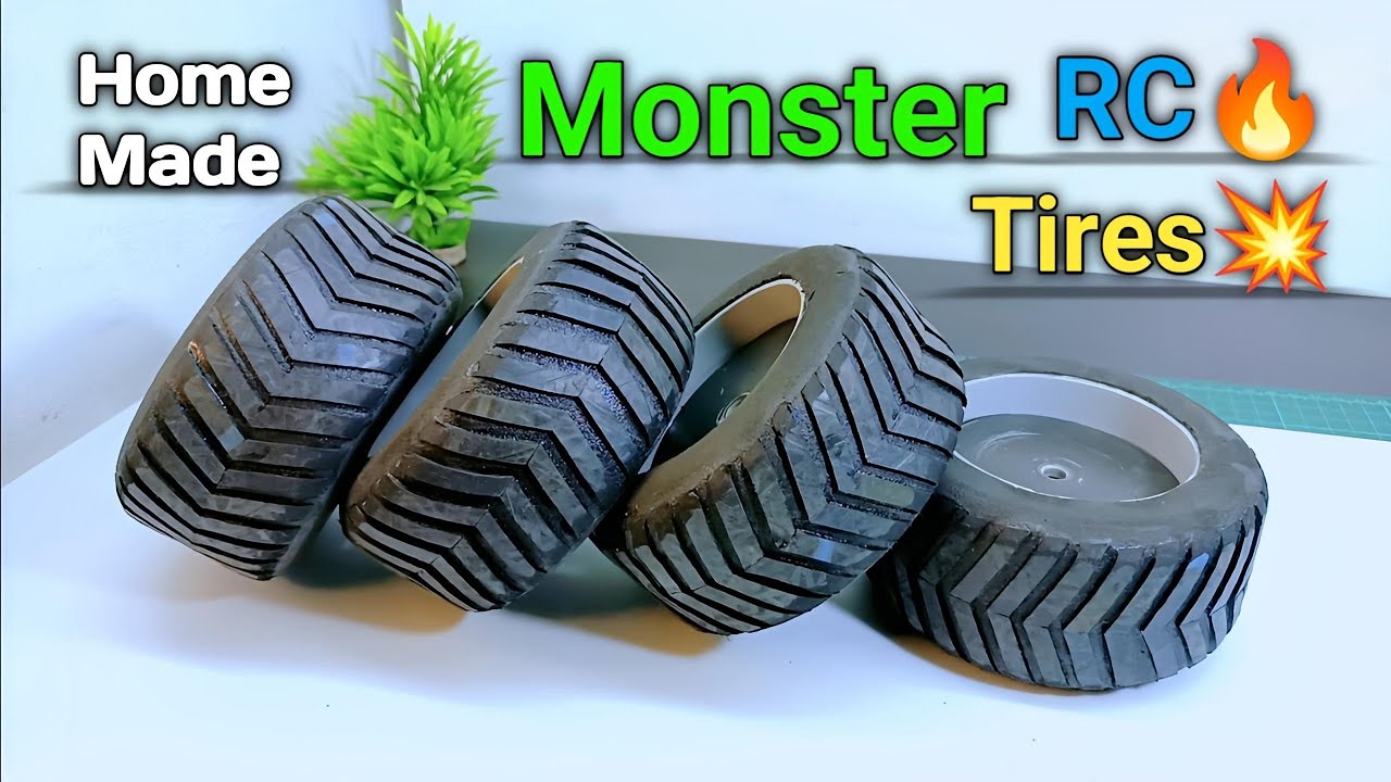 HOW TO MAKE MONSTER RC TIRES 💥 | #diy #diyprojects #making #rc #rccar ...