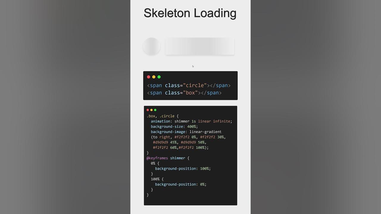Skeleton Loading Animation in HTML CSS - YouTube