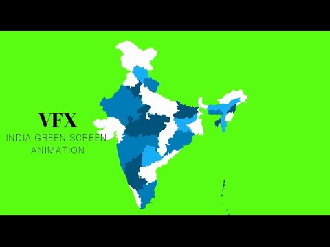 INDIA MAP GREEN SCREEN ANIMATION VFX FOOTAGE - YouTube